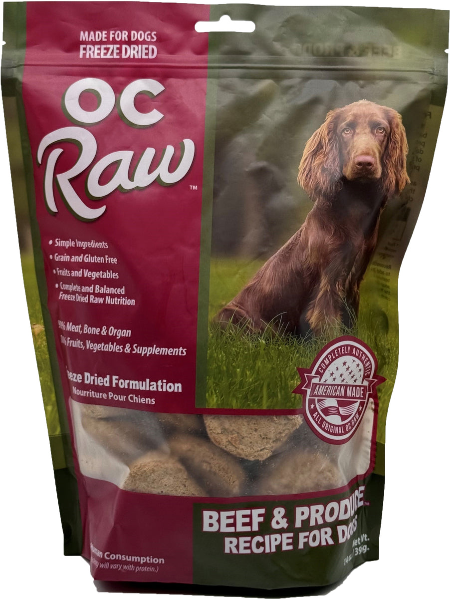 OC Raw Freeze Dried Raw Beef & Produce Sliders – Gentle Pet Store